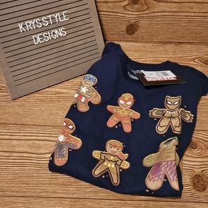Marvel | Shirts | Marvel Gingerbread Man Graphic Tee Shirt Size Extra ...